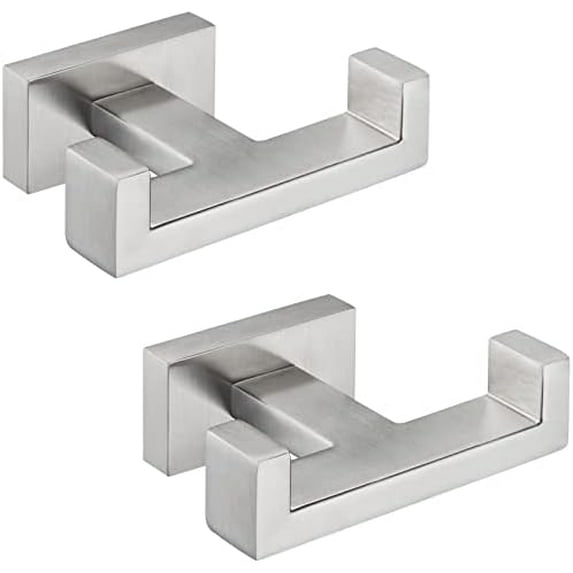 Bathroom Double Hook 2 PCS, SUS304 Stainless Steel Hand Towel Holder ...
