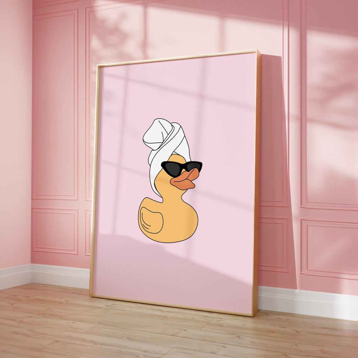 Bathroom Duck Wall Art Rubber Duck Above Bath Poster - Walmart.com