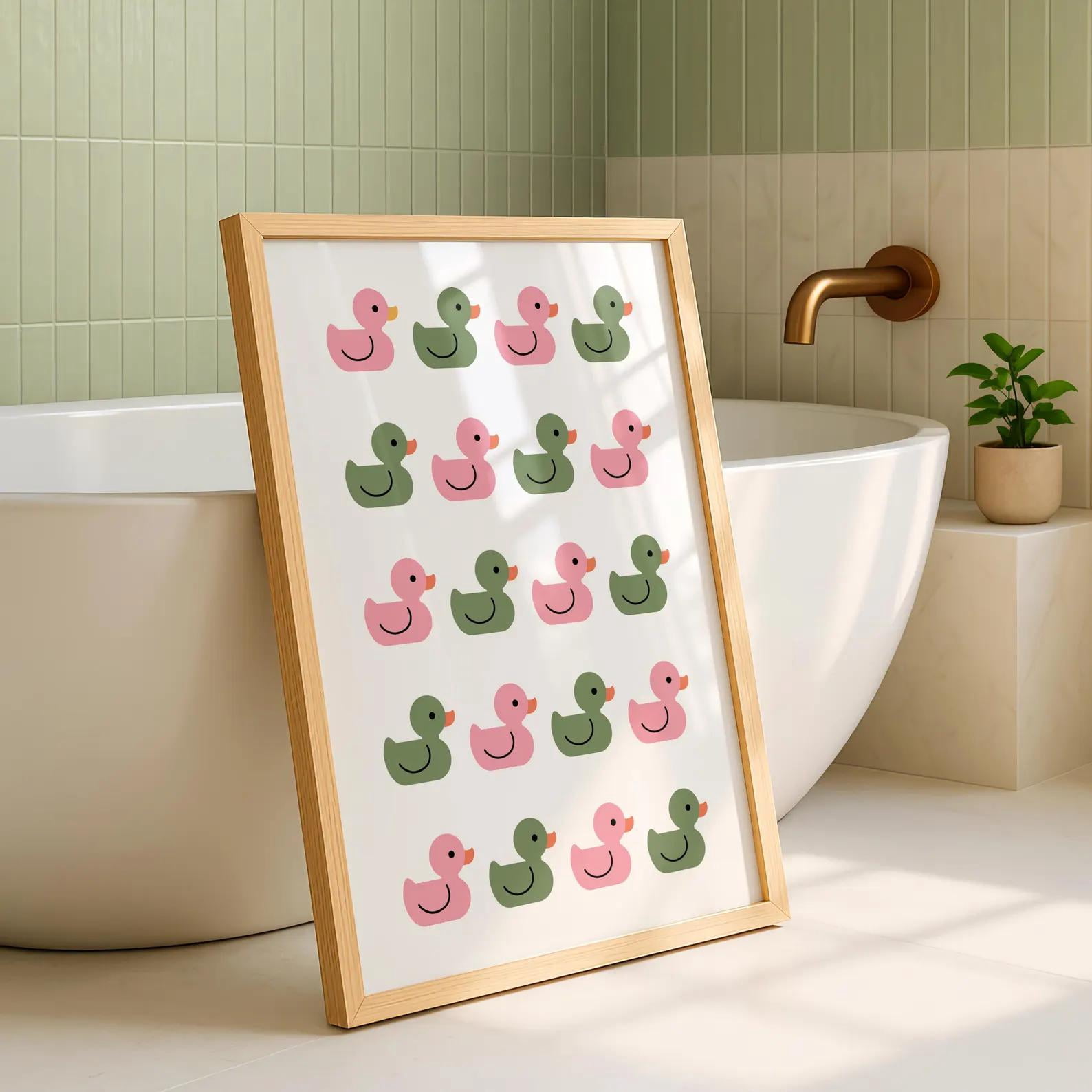 Bathroom Ducks Print Toilet Art Bathroom Fun Bathroom Decor Print At ...