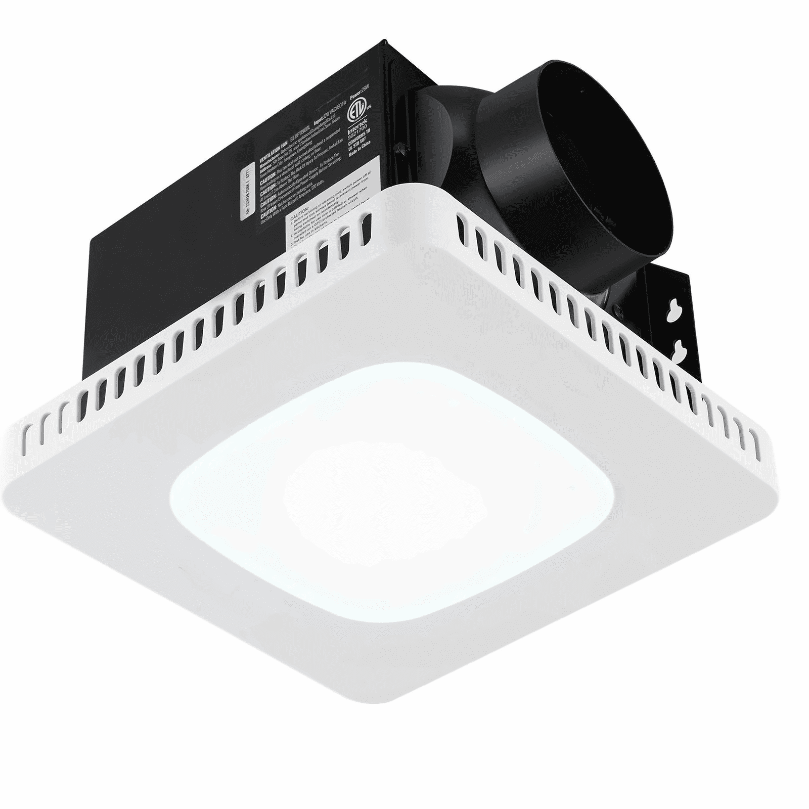 Bathroom Exhaust Fan 110 CFM, Quiet 1.5 Sones, LED Light, All-Copper ...