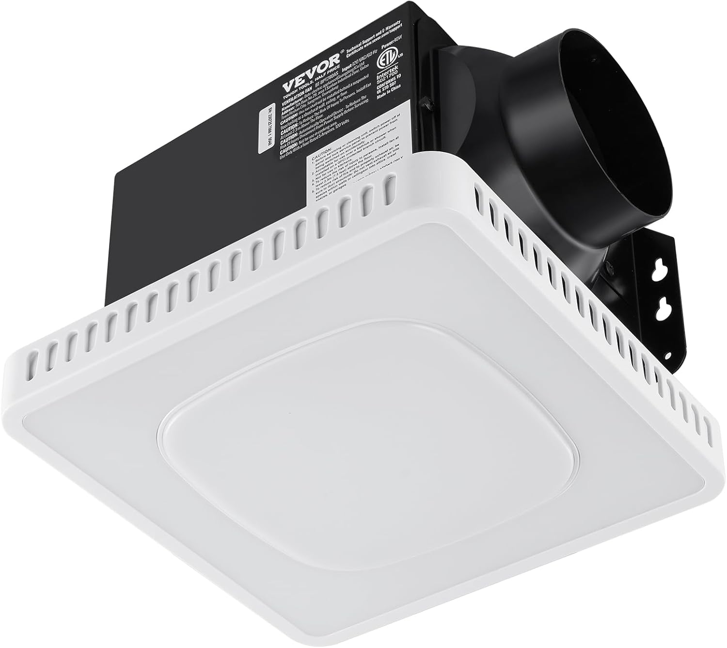 Bathroom Exhaust Fan, 8 LED Colors, 110 CFM Efficiency Ventilation, 1 ...