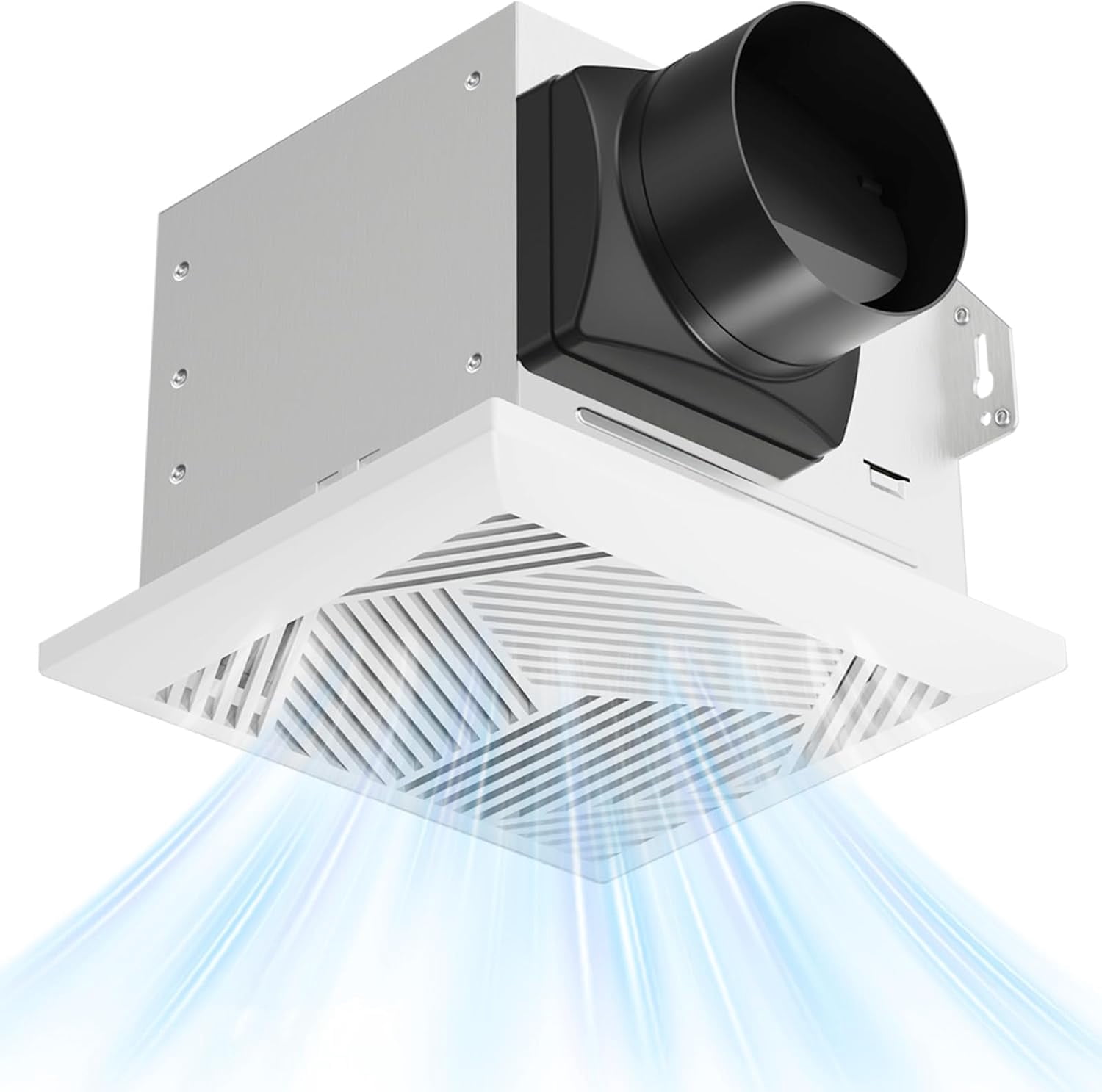 Bathroom Exhaust Fan: 88 CFM Quiet 1.2 Sones Ceiling Mount Bathroom ...