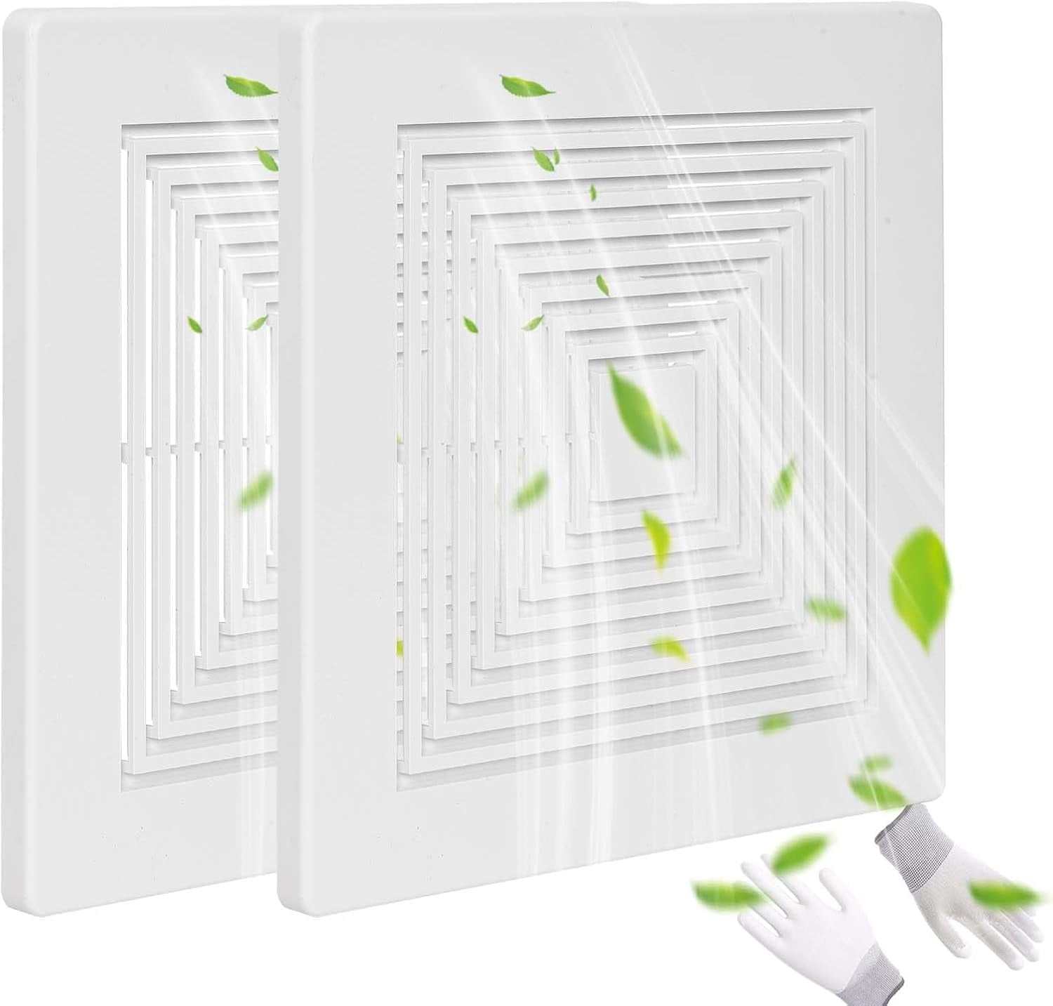 Bathroom Exhaust Fan Cover White Matte Bathroom Ceiling Fan Grille with ...