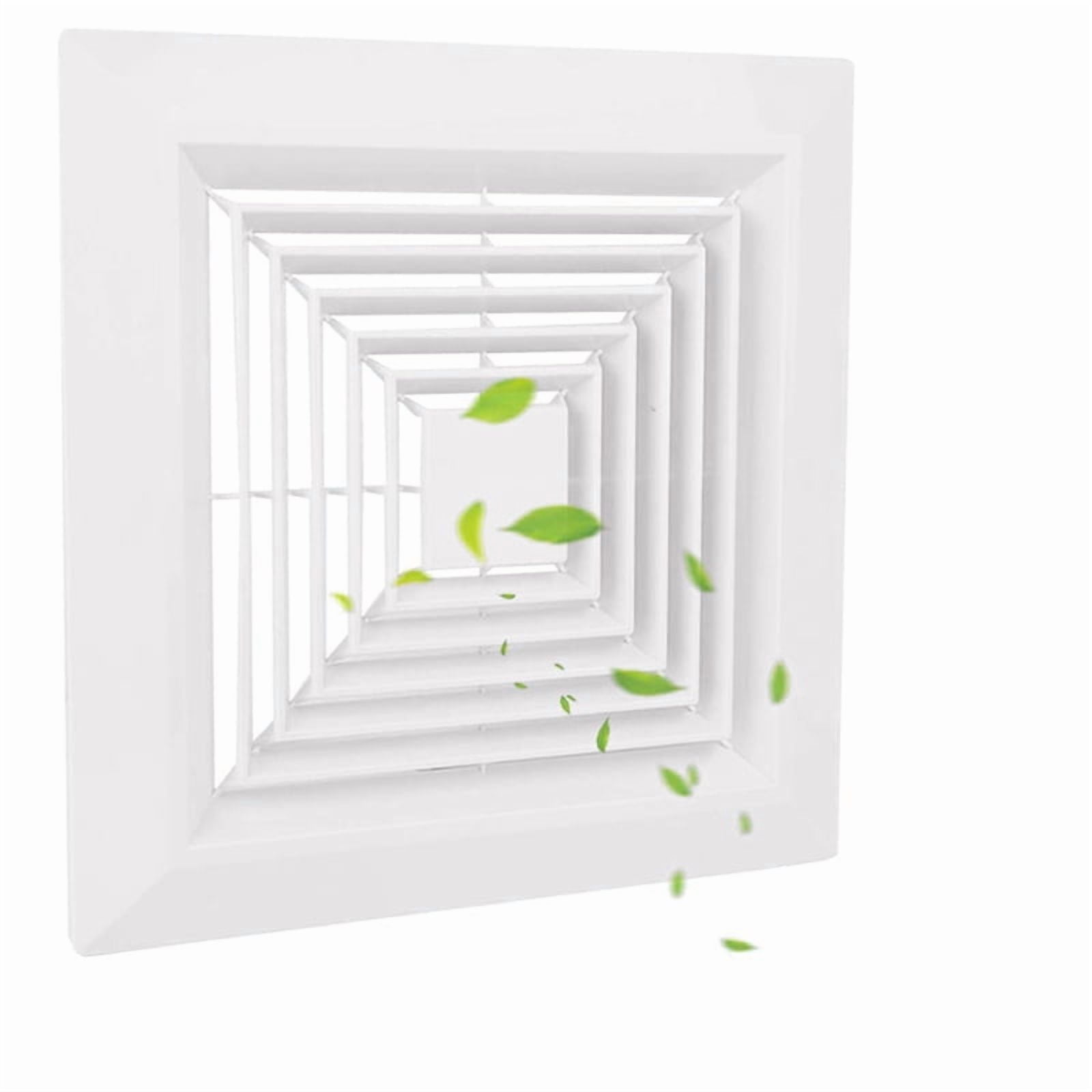 Bathroom Exhaust Fan Cover with Spring, Square Ceiling or Wall Mounted ...