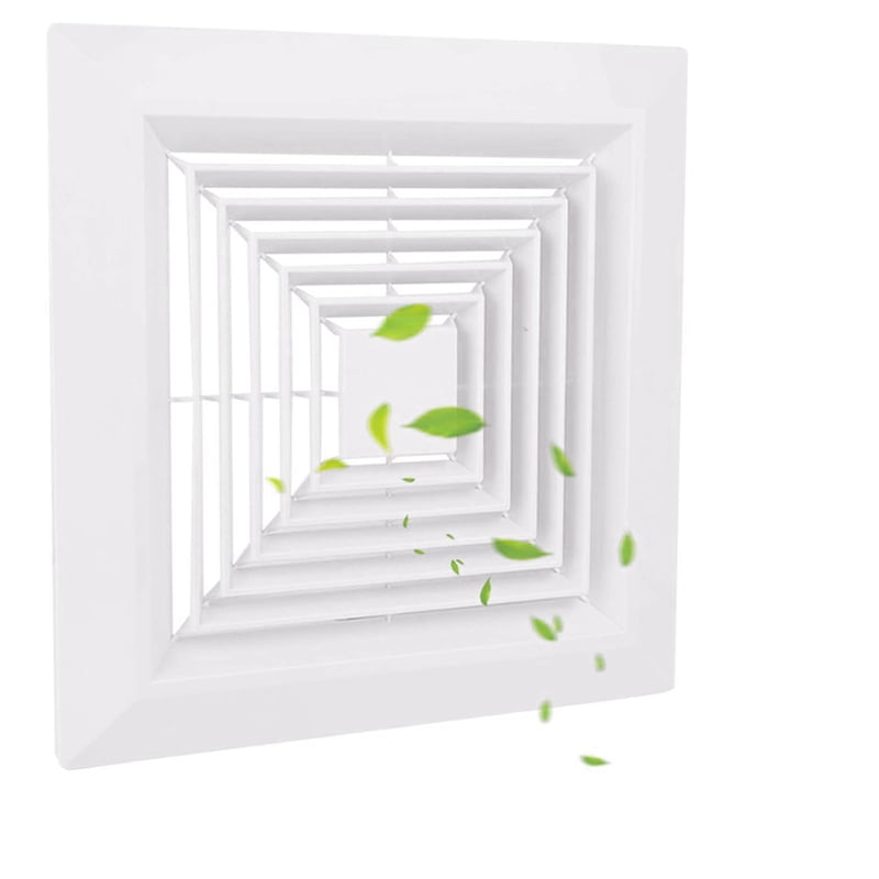 Bathroom Exhaust Fan Cover with Spring, Square Ceiling or Wall Mounted ...