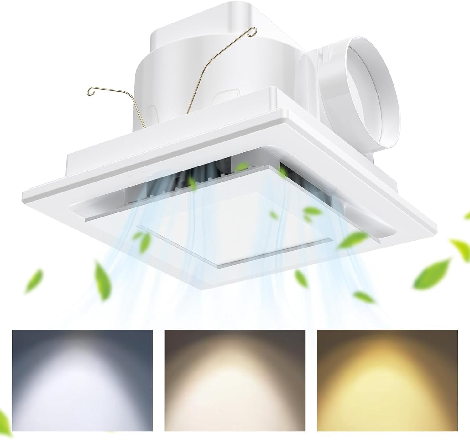 Bathroom Exhaust Fan with Light,Bathroom Ventilation Fan,Ultra-Quiet ...