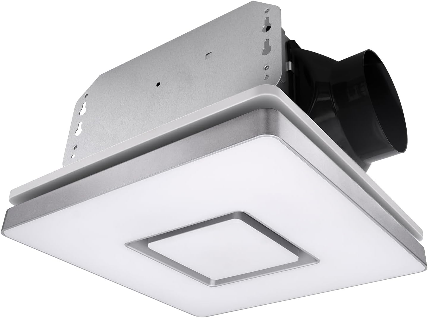 Bathroom Exhaust Fan with Shower Light, 90 CFM, 1.5 Sones Bathroom Fan Light Combo, 15W Dimmable ...