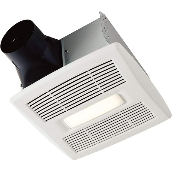 Bathroom Exhaust Fan with LED Light and Roomside Installation, ENERGY ...