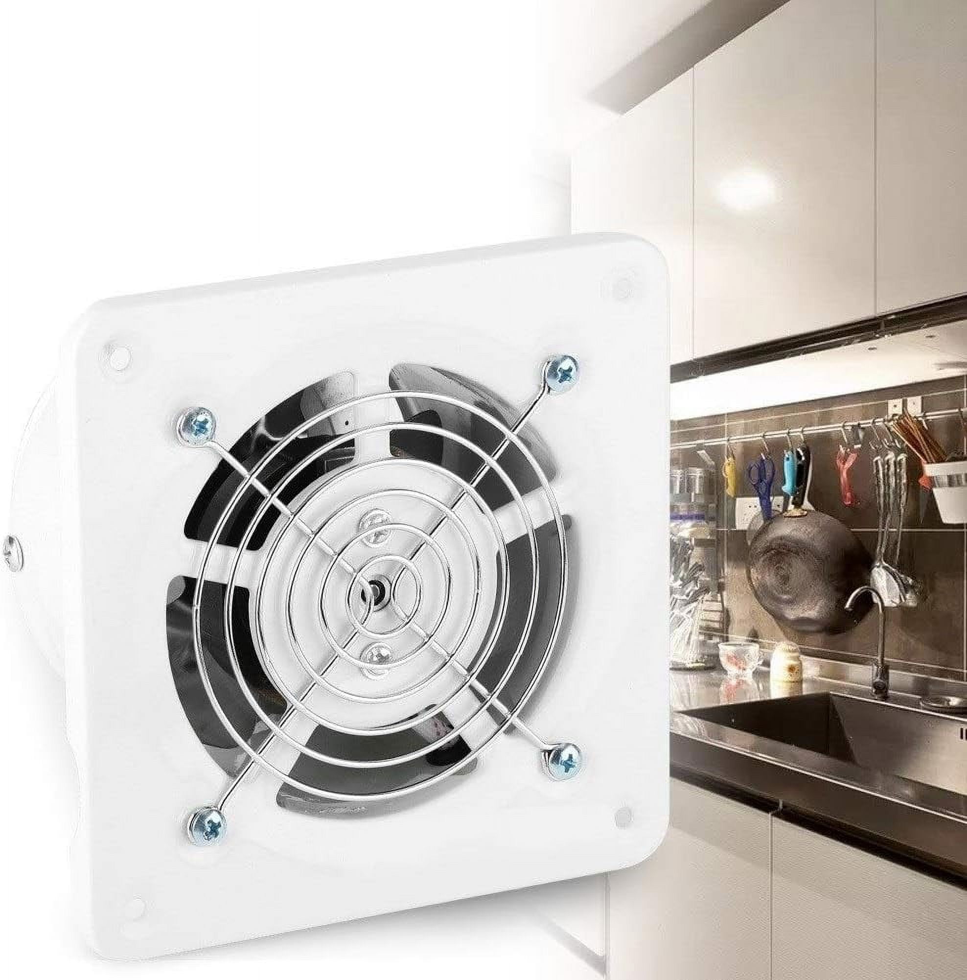 Bathroom Extractor Fan - 25W 220V Wall Mounted Exhaust Fan, Low Noise ...