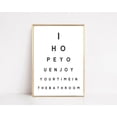 Bathroom Eye Chart Style Wall Art Minimalist Decor, Stretched Canvas ...