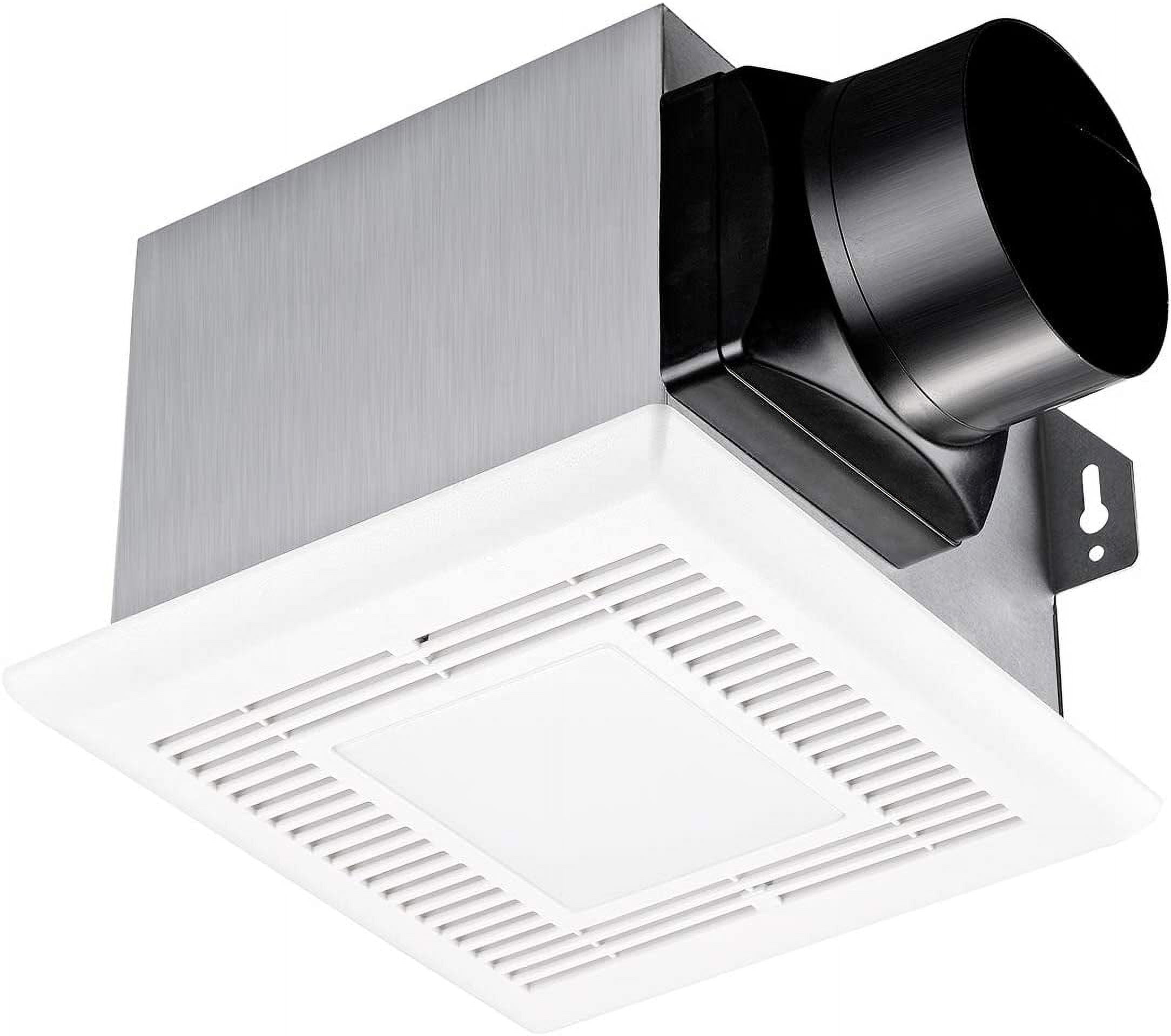 Bathroom Fan with Light 50 CFM 1.0Sone No Attic Access Needed ...