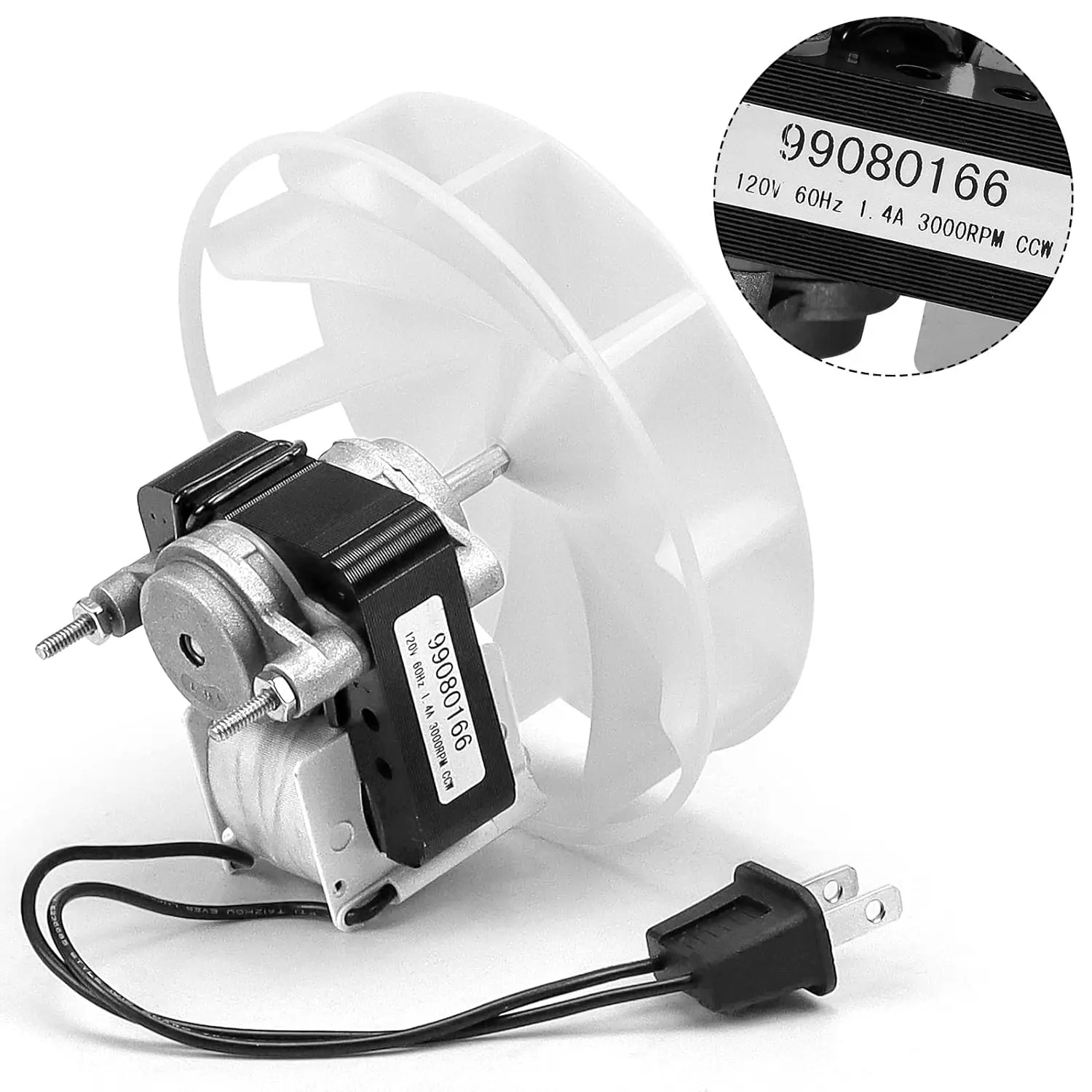 Bathroom Fan Motor for broan nutone 70CFM 120V 60Hz 1.4 Amp 3000RP CCW ...