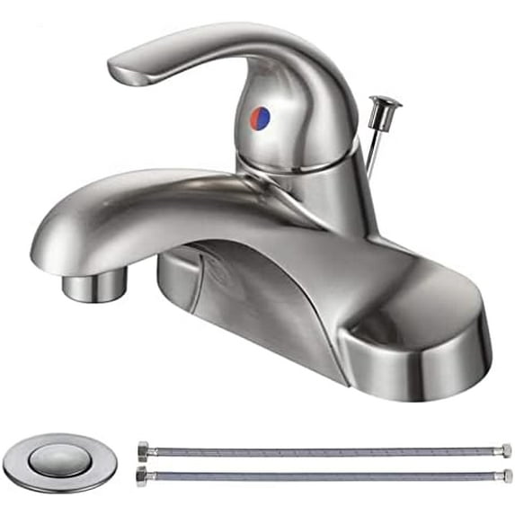 Bathroom Faucet 1 Handle Low Arc Single Handle 4 inch Centerset ...