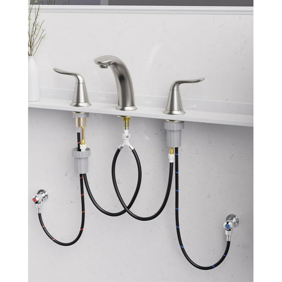 Bathroom Faucet 3 Hole, 8 Inch Widespread Bathroom Sink Faucet for ...