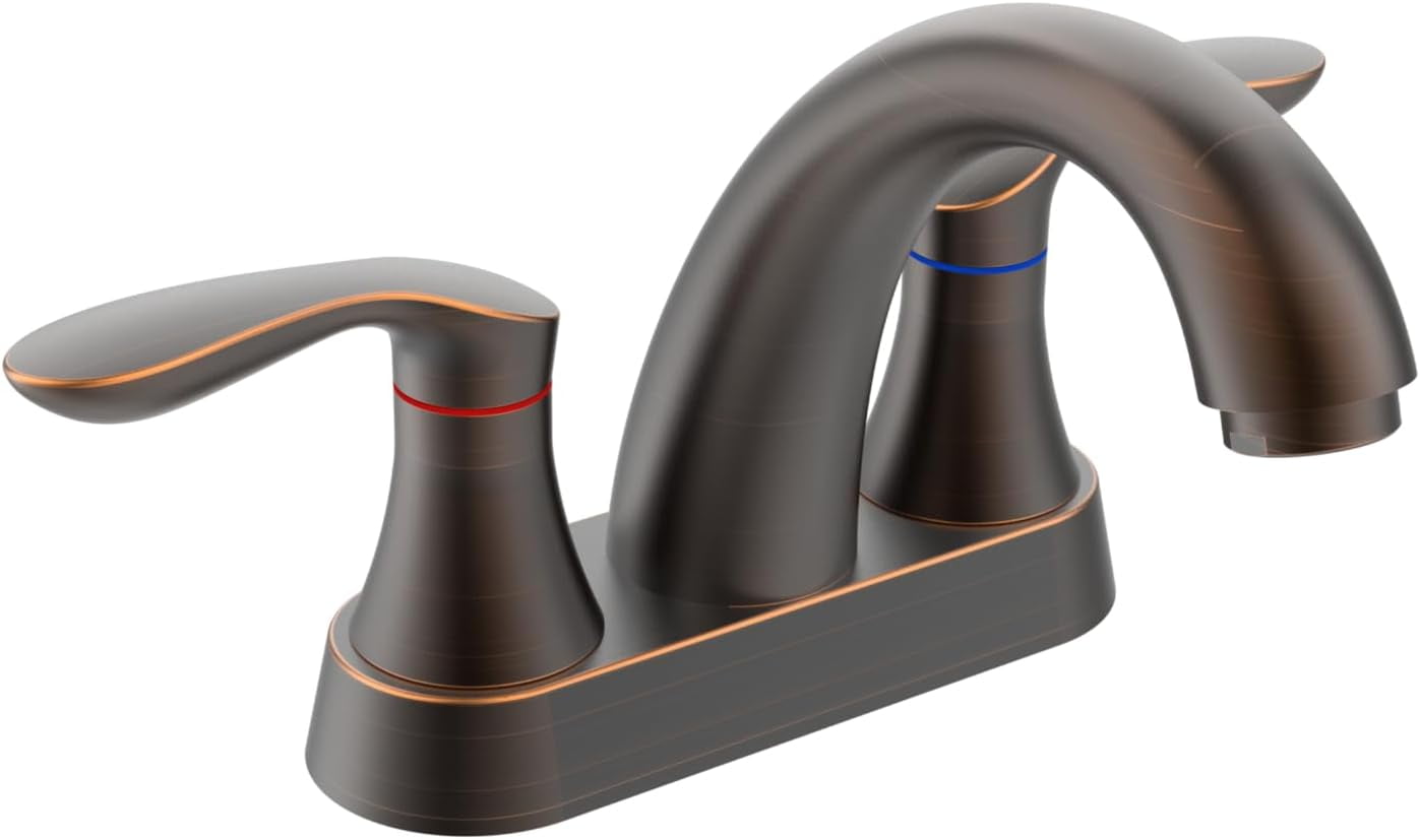 Bathroom Faucet, 4 Inch Bathroom Faucets for Sink 3 Hole, Centerset ...