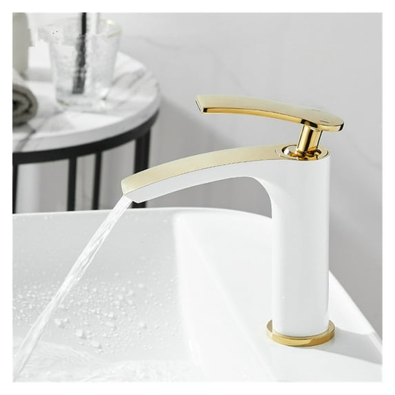 Bathroom Faucet Brass Gold Black Bathroom Basin Faucet Cold And Hot ...