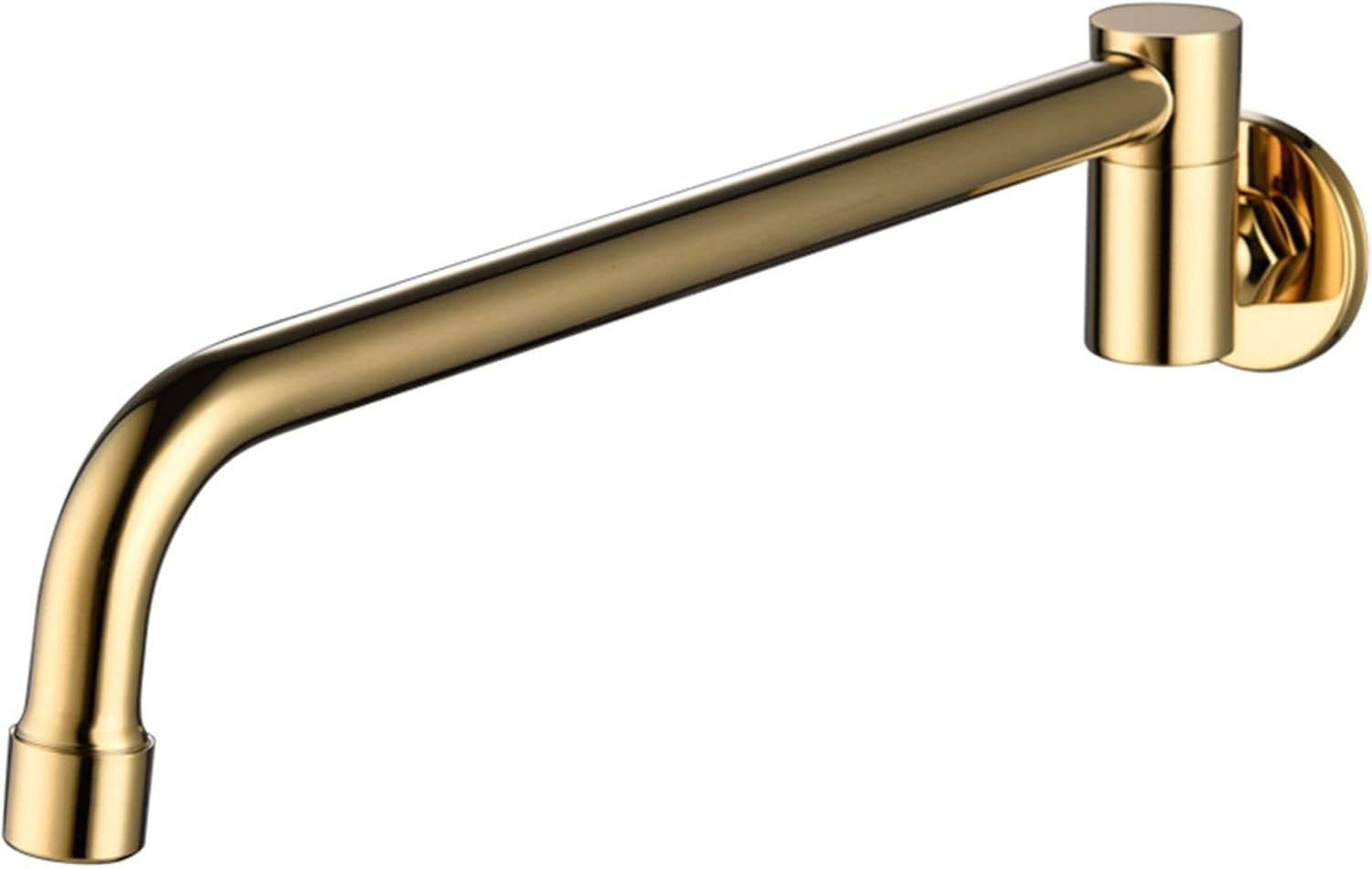 Bathroom Faucet Brass Kitchen Faucet Wall-Mounted Semi-Automatic Swing ...
