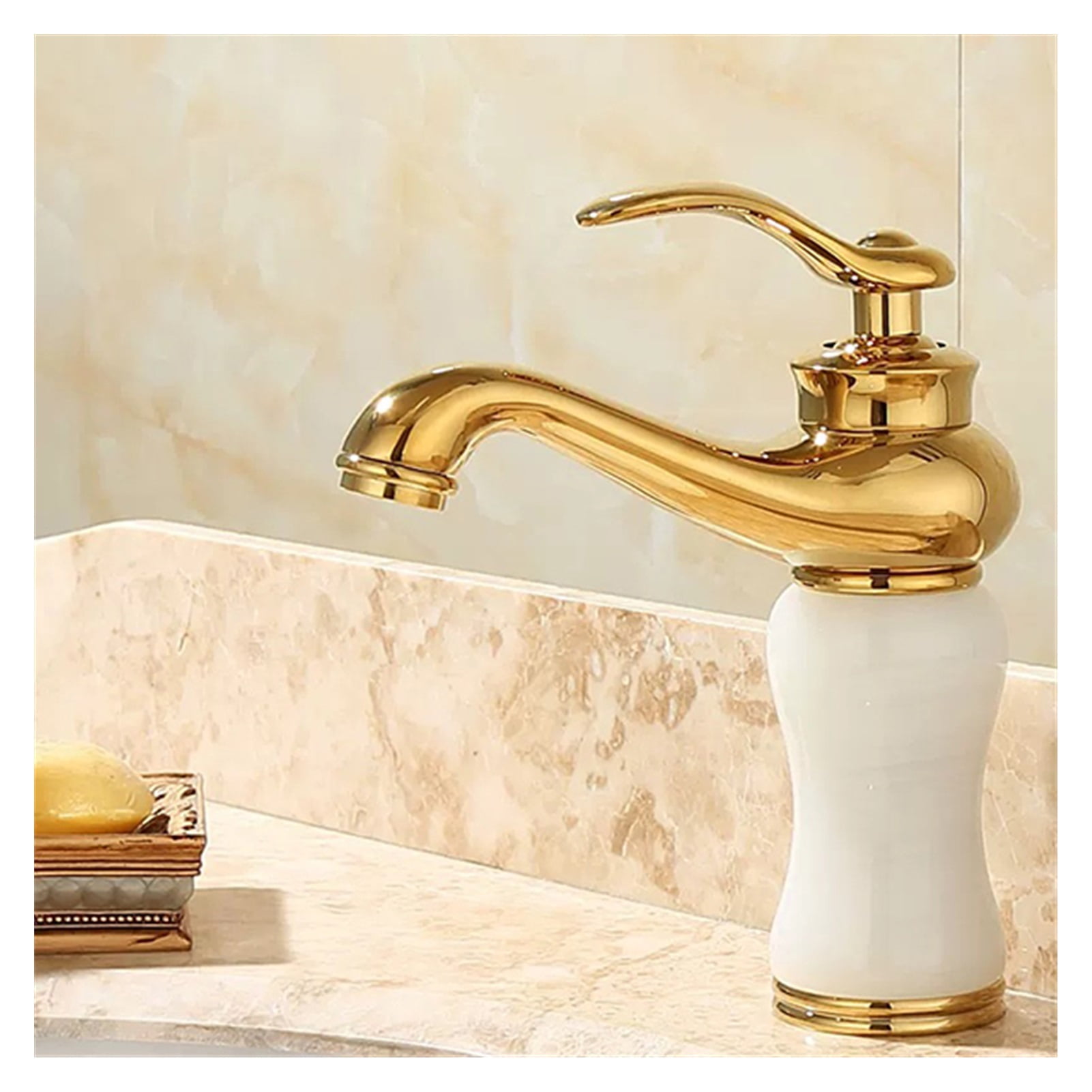 Bathroom Faucet Brass and Jade faucet Bathroom Basin faucet Sink Mixer ...