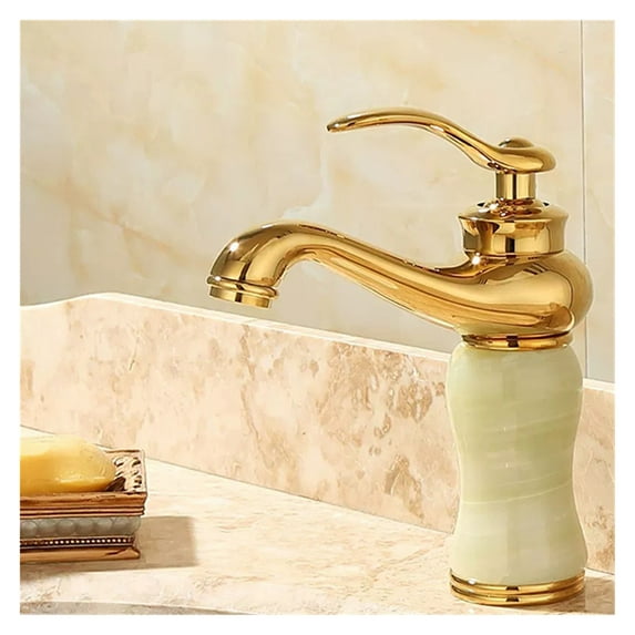 Bathroom Faucet Brass and Jade faucet Bathroom Basin faucet Sink Mixer ...