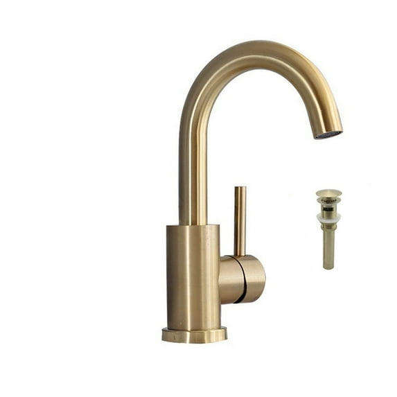 Bathroom Faucet Brushed Gold Bathroom Basin Faucet Cold And Hot Sink ...