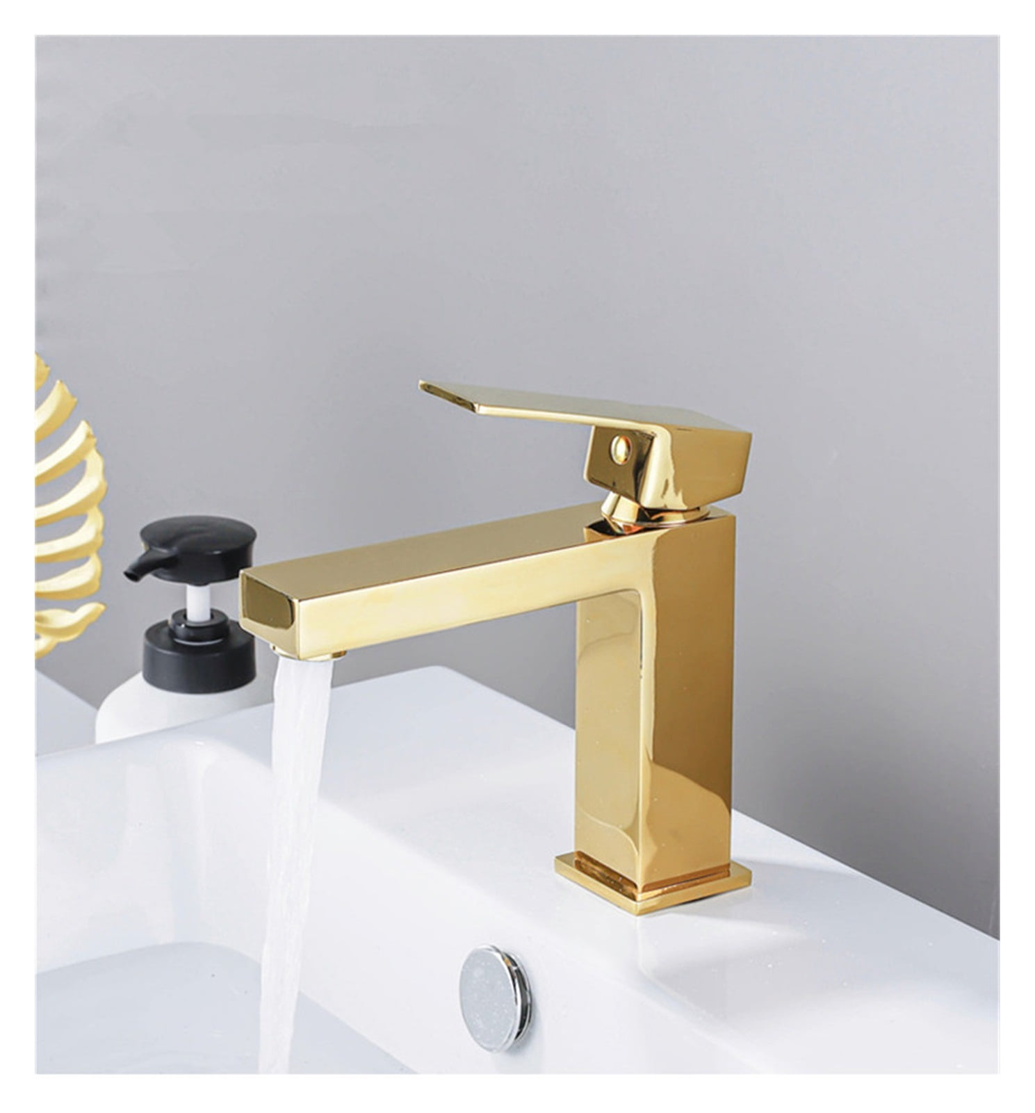 Bathroom Faucet Gold Bathroom Basin Faucet Cold And Hot Brass Black ...