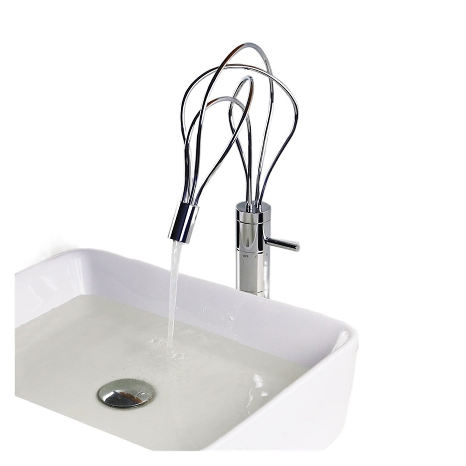 Bathroom Faucet Led Faucet Chrome Basin Faucet Cold Hot Brass Waterfall ...