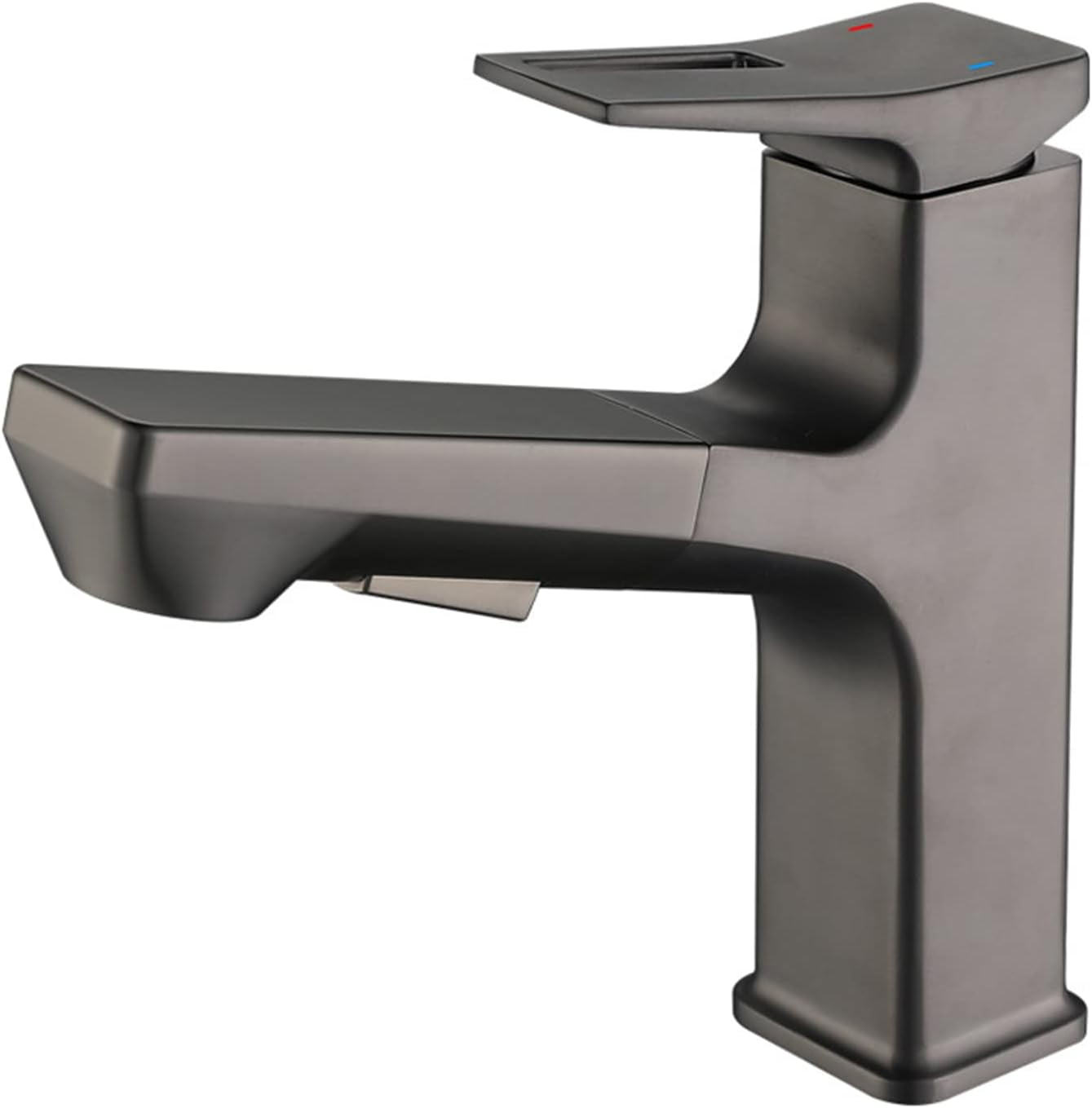 Bathroom Faucet with Pull-Out Nozzle,Brass Bathroom Sink Faucet Single ...