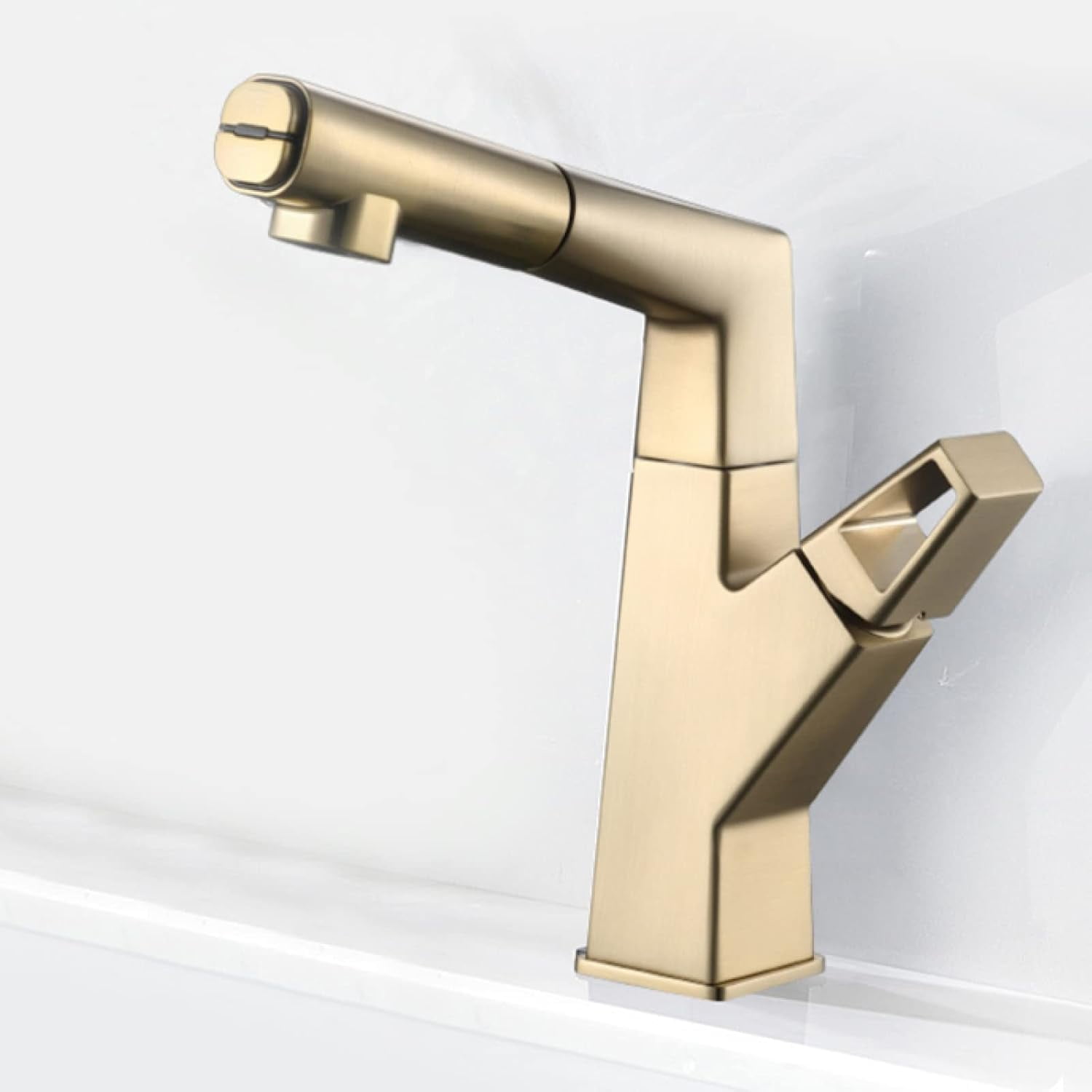 Bathroom Faucet with Pull Out Sprayer,Bathroom Sink Faucet Dual ...