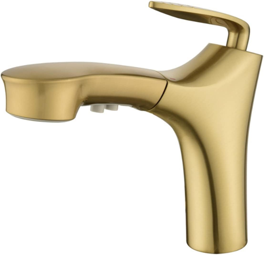 Bathroom Faucet Pull Out Sprayer, Single Handle Pull Down Sink Taps ...