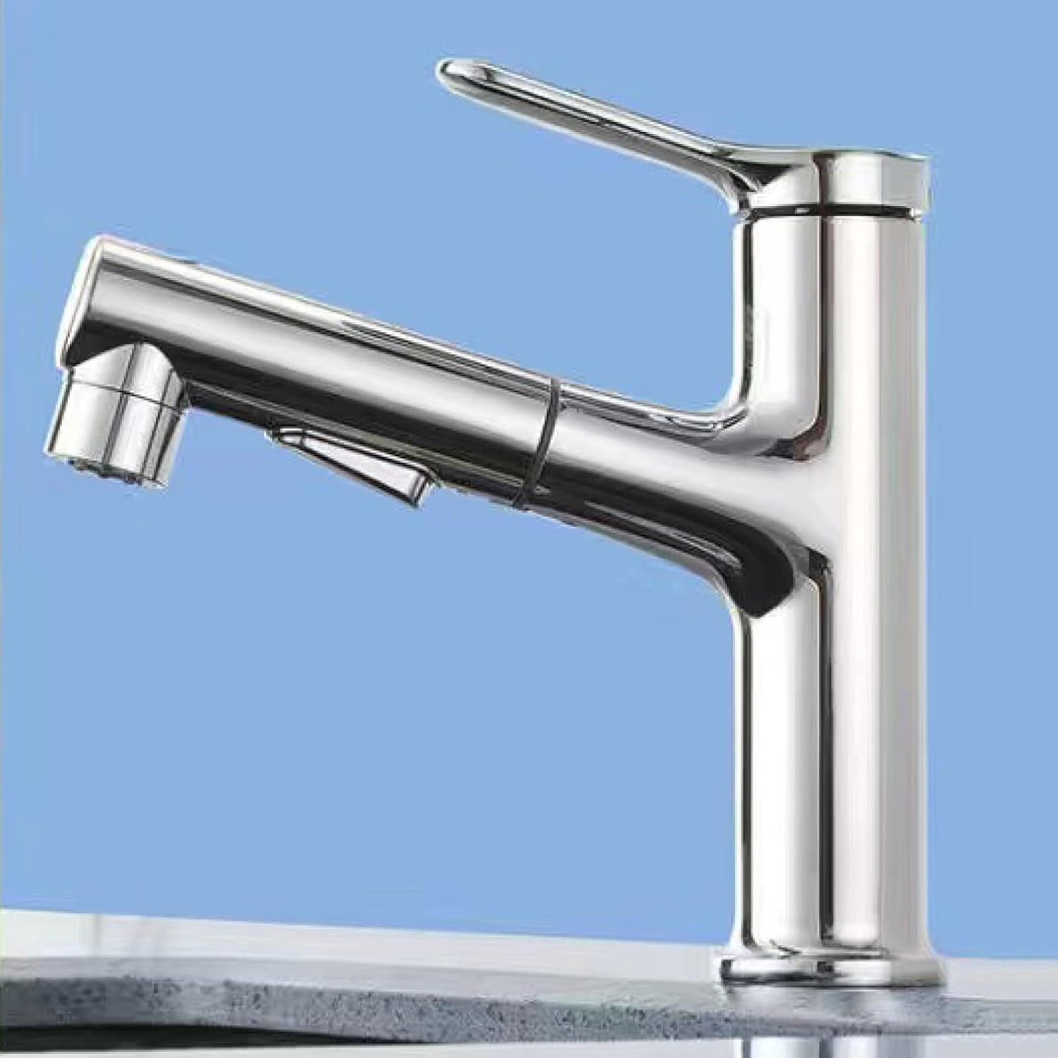 Bathroom Faucet with Pull Out Sprayer,3 Modes Bathroom Pull Out Faucet ...