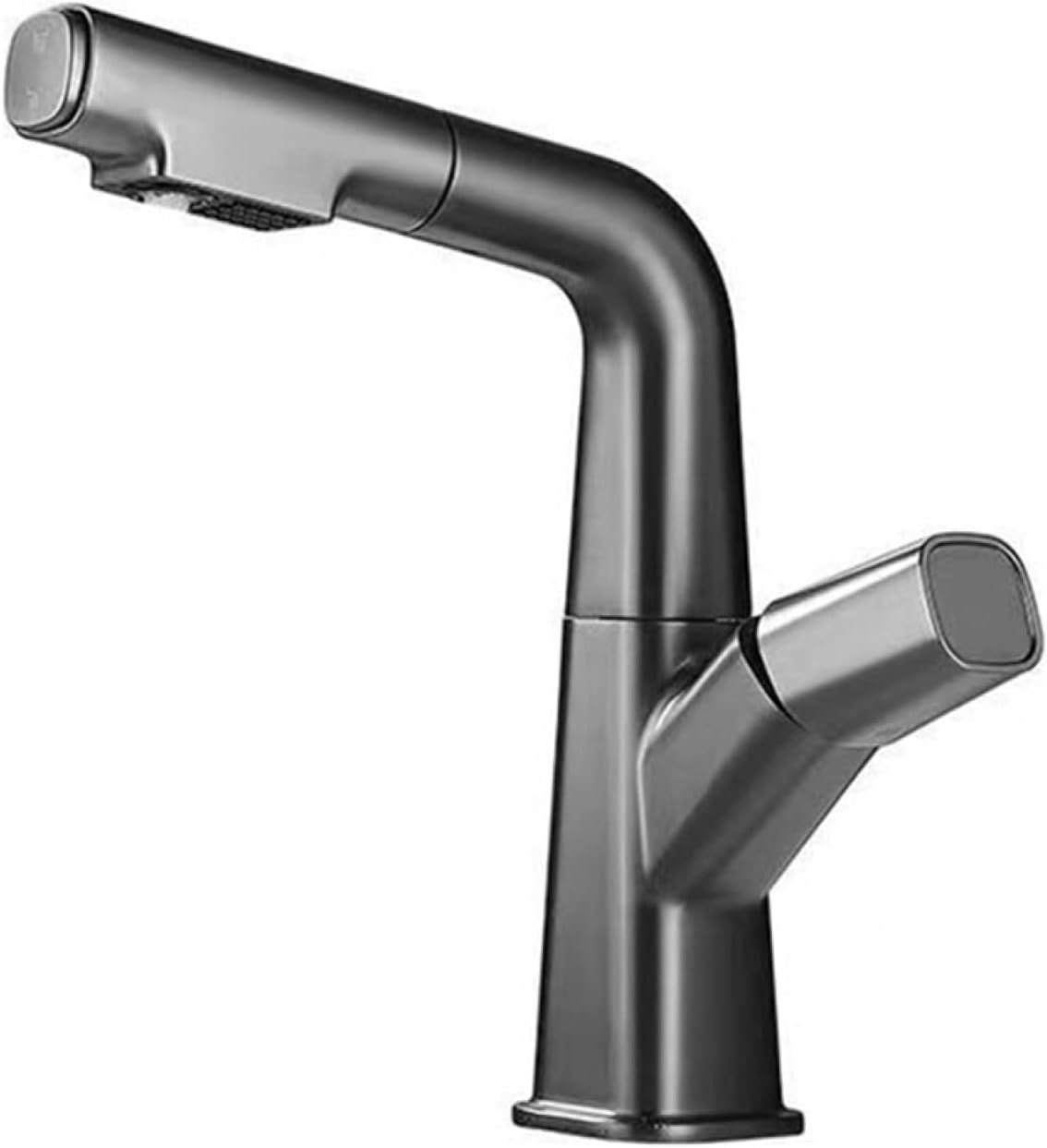 Bathroom Faucet with Pull Out Sprayer,Bathroom Sink Faucet with Double ...