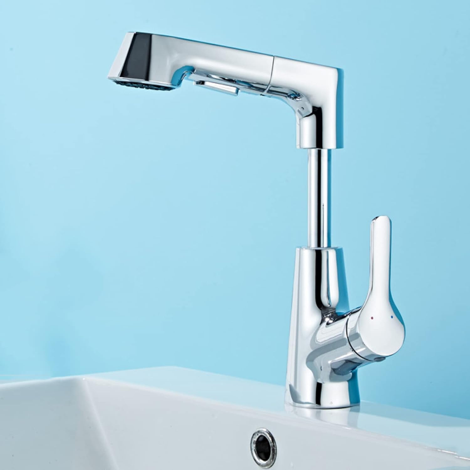 Bathroom Faucet with Pull Out Sprayer,Bathroom Sink Faucet Dual ...