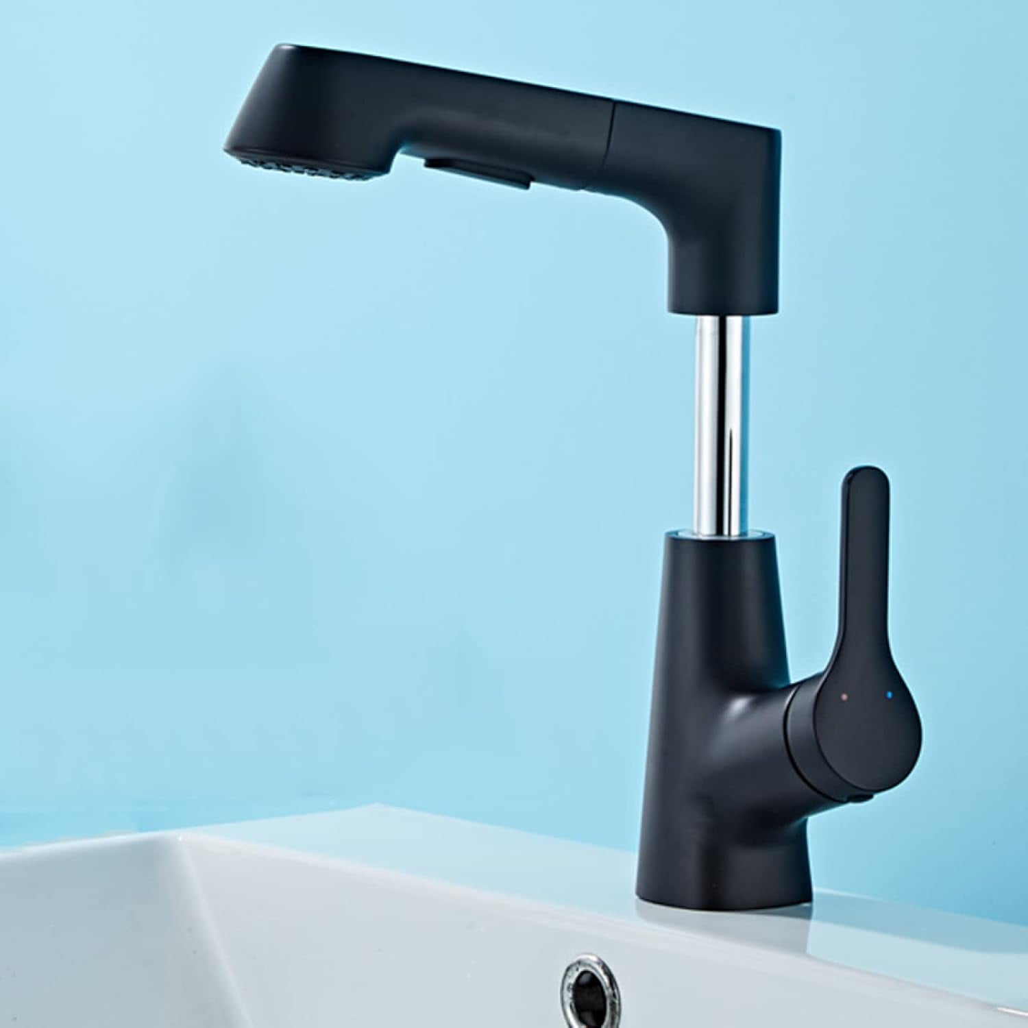 Bathroom Faucet with Pull Out Sprayer,Bathroom Sink Faucet Dual ...
