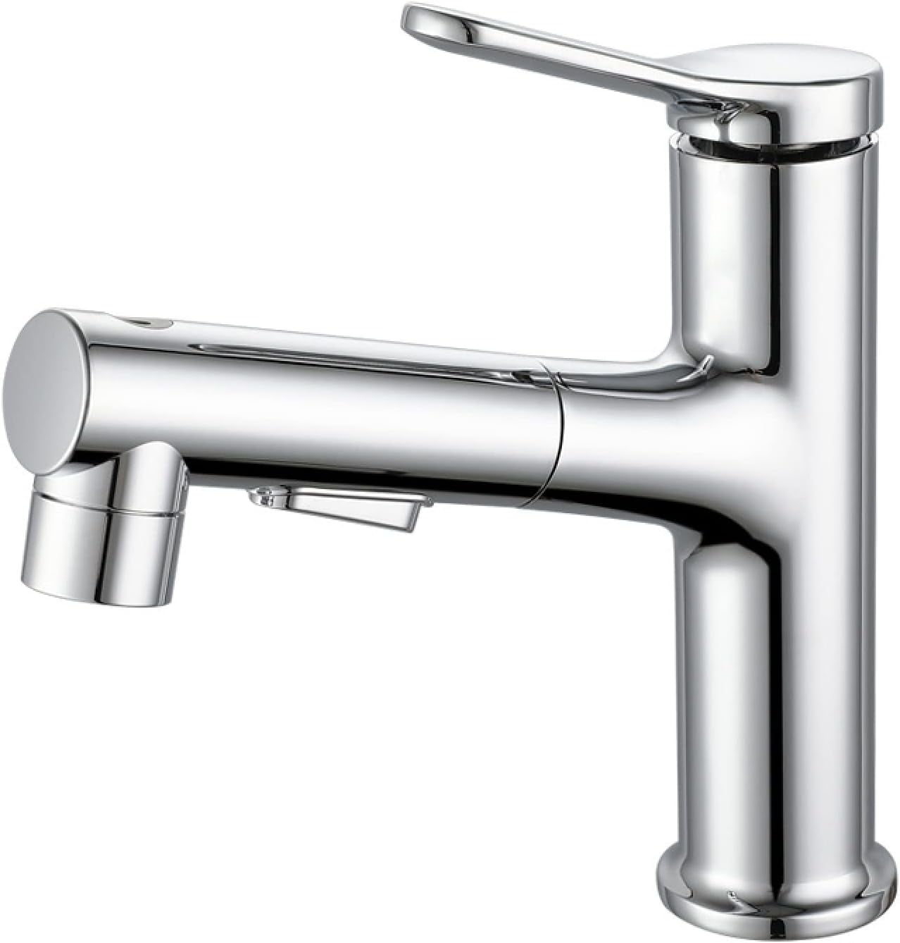 Bathroom Faucet with Pull Out Sprayer, Single Hole Faucet for Bathroom ...