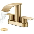Bathroom Faucet for Sink Champagne Bronze, 4 Inch Bathroom Faucet for 3 ...