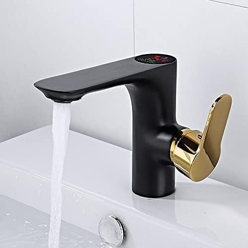 Bathroom Faucet Temperature Sensitive Sink Taps Deck Mount Hot Cold ...