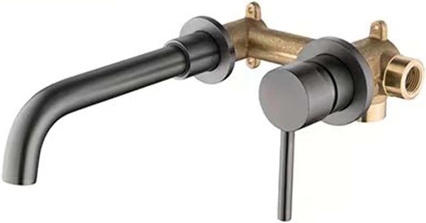 Bathroom Faucet Wall Mounted, Solid Brass, Single Handle Wall Mounted ...
