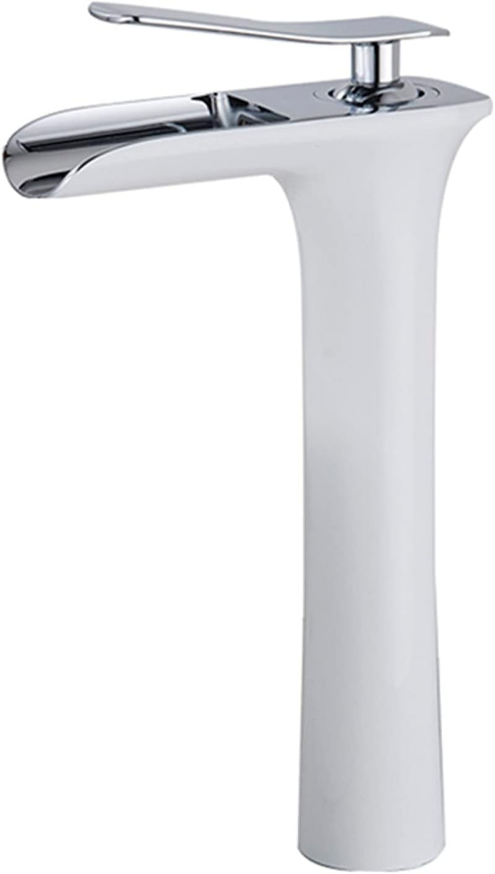 Bathroom Faucet Waterfall, Hot and Cold Sink Mixer Tap Faucet, Solid ...