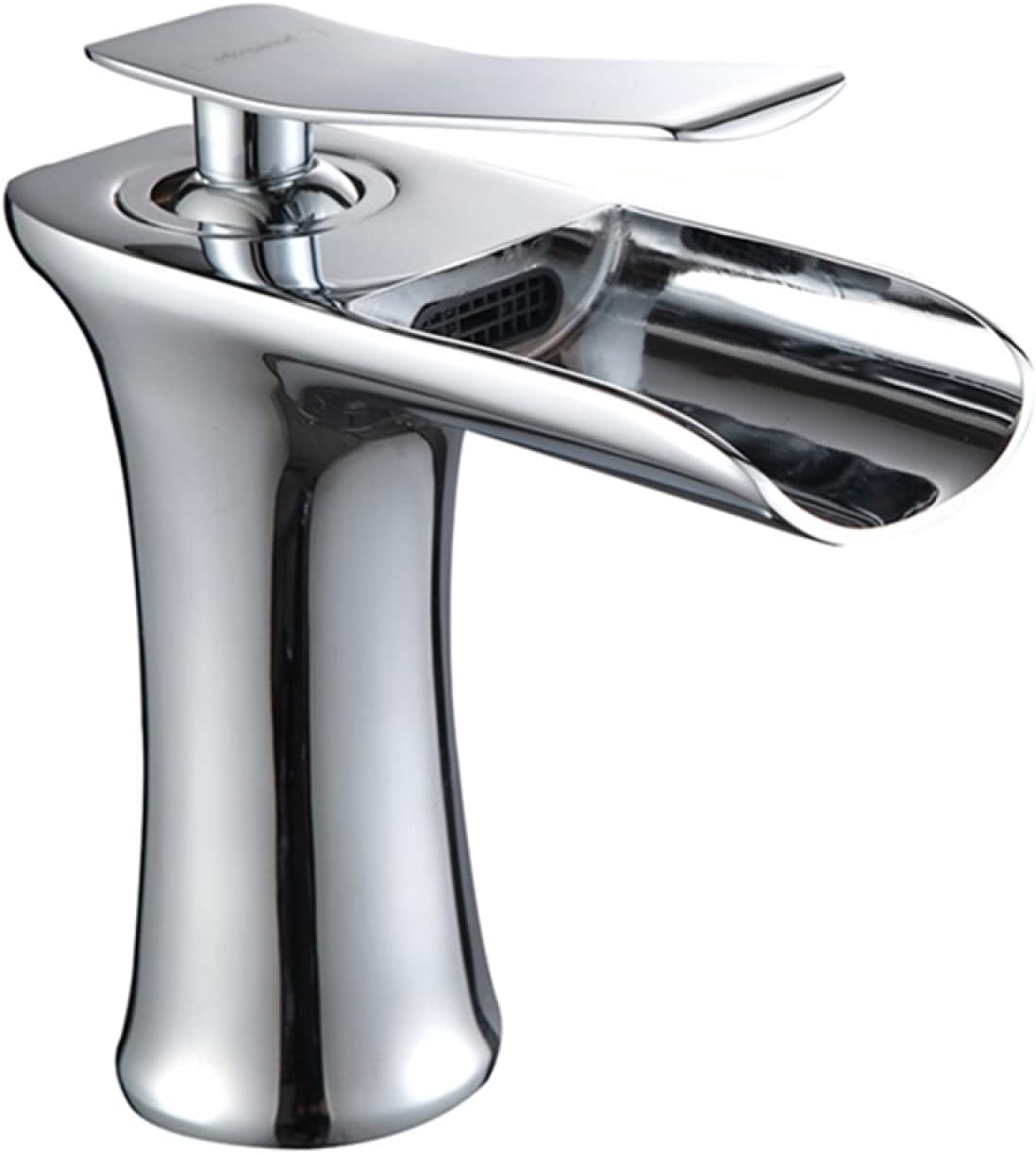 Bathroom Faucet Waterfall, Hot and Cold Water Mixer Tap, Brass Bathroom ...