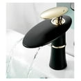 Bathroom Faucet White Gold Basin Faucet Cold Hot Brass Waterfall Faucet ...