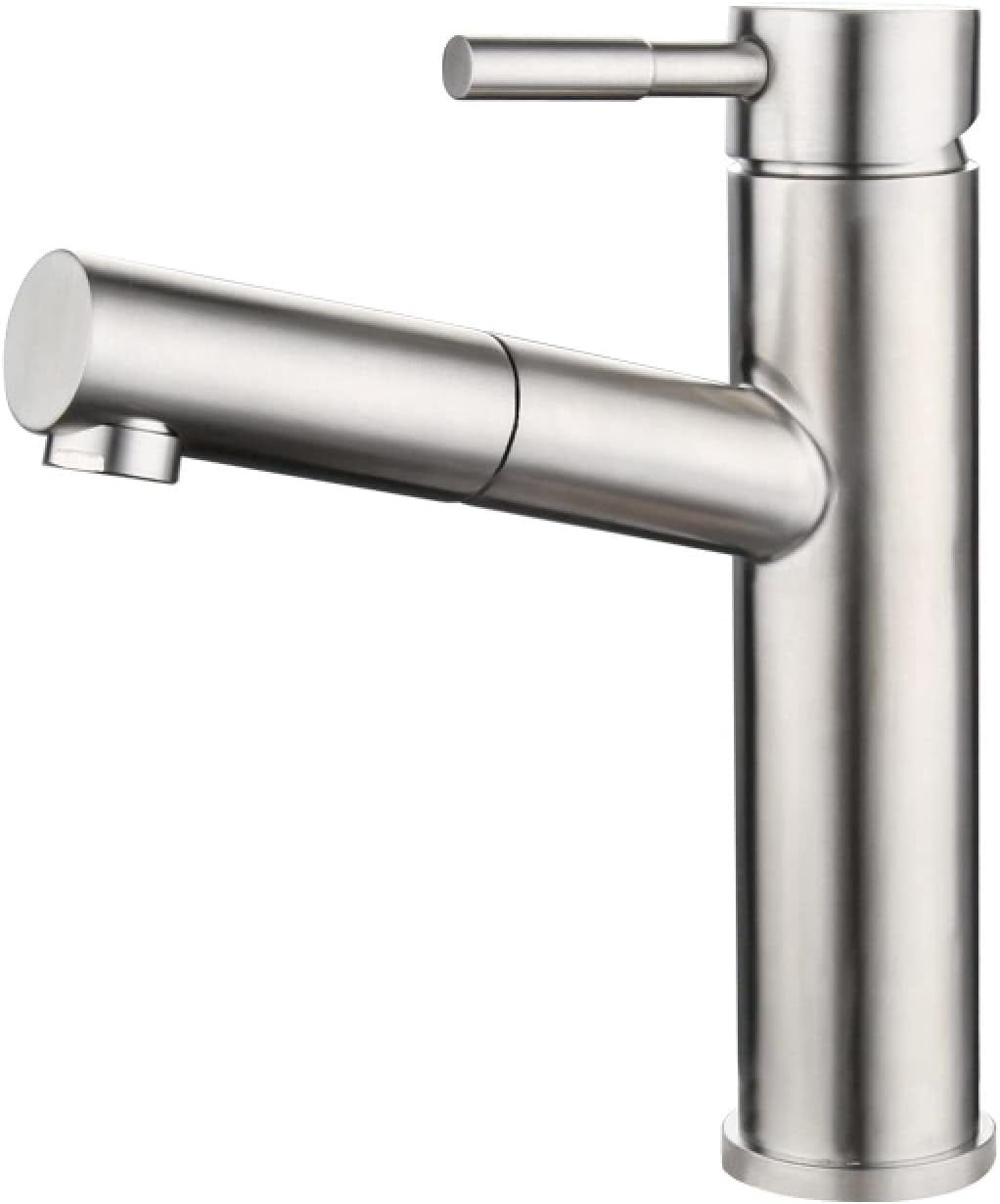Bathroom Faucet with Pull Out Sprayer Single Handle Stainless Steel ...