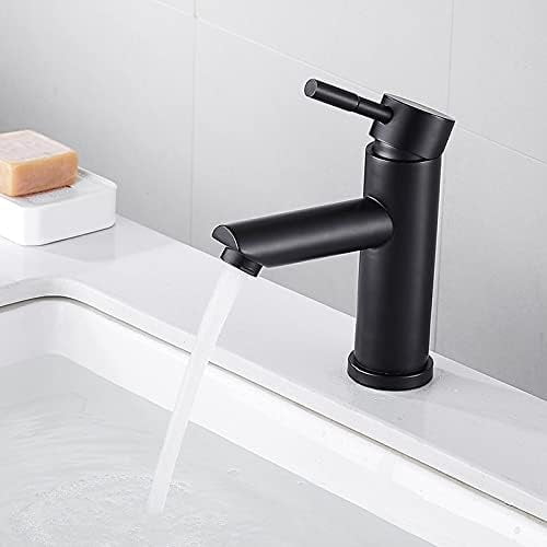 Bathroom Faucets Black/Brushed Stainless Steel Single Handle Wash-Basin ...