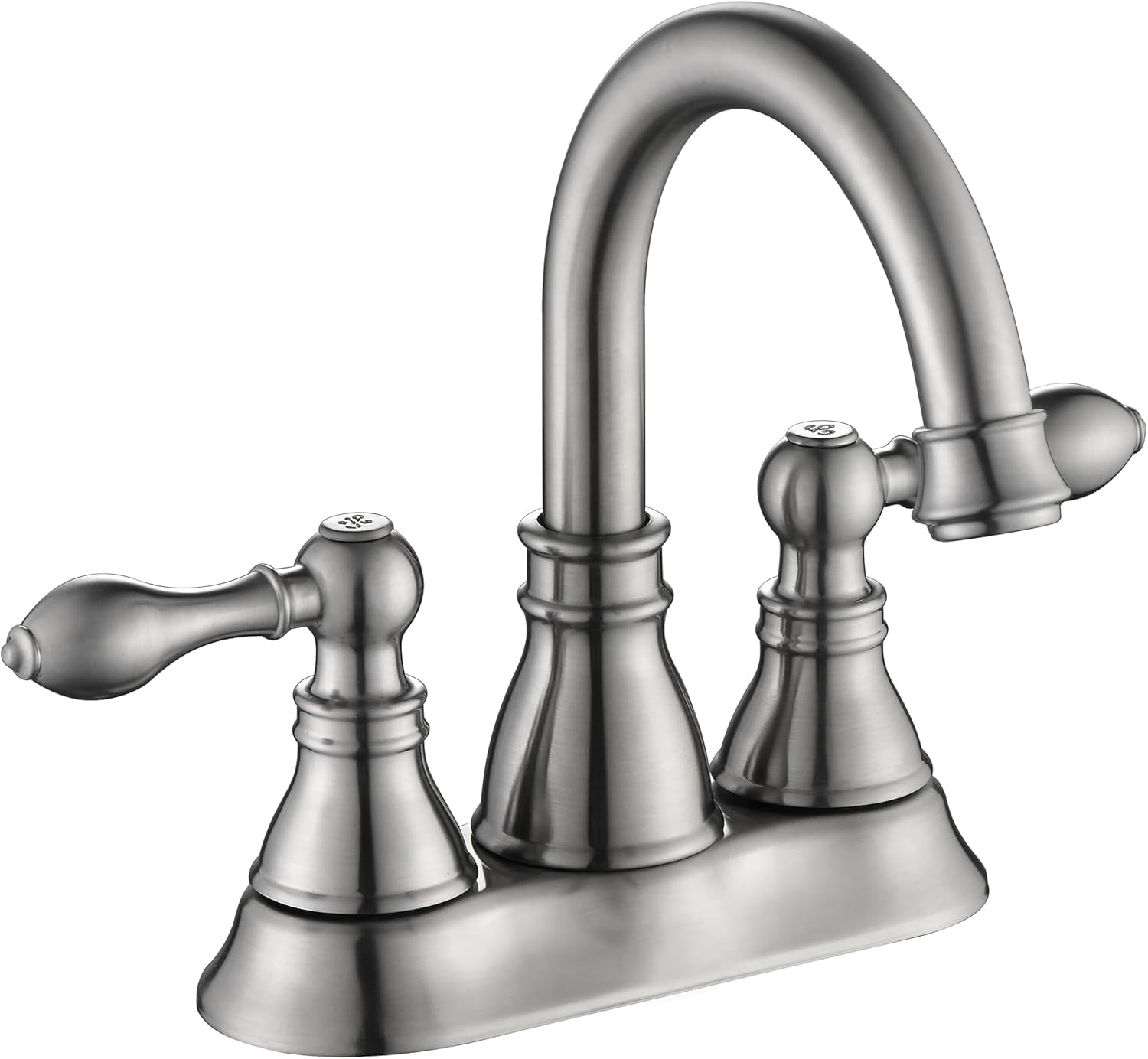 Bathroom Faucets, Centerset Lavatory Sink Faucet with 2 Handle, 3 Hole ...