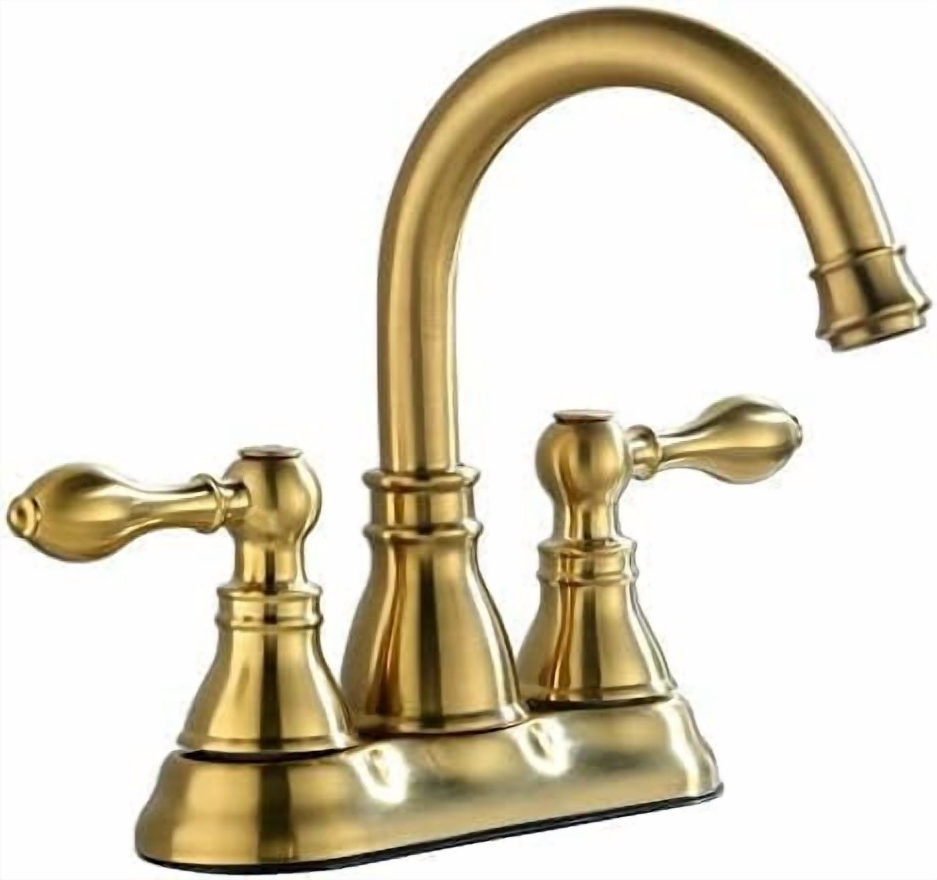 Bathroom Faucets, Centerset Lavatory Sink Faucet with 2 Handle, 3 Hole ...