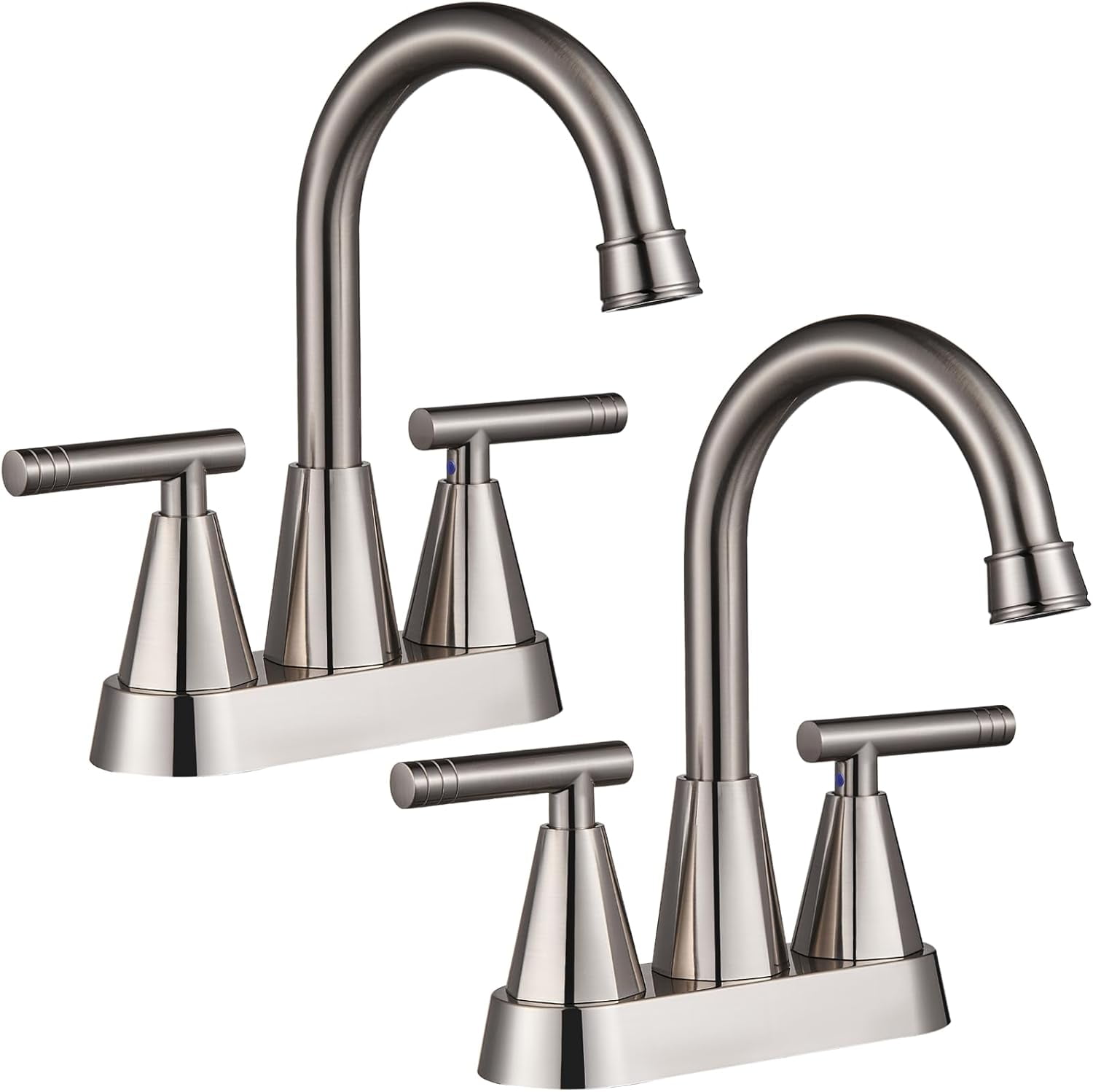 Bathroom Faucets for Sink 3 Hole, 4 Inch with Pop Up Drain and 2 Supply ...