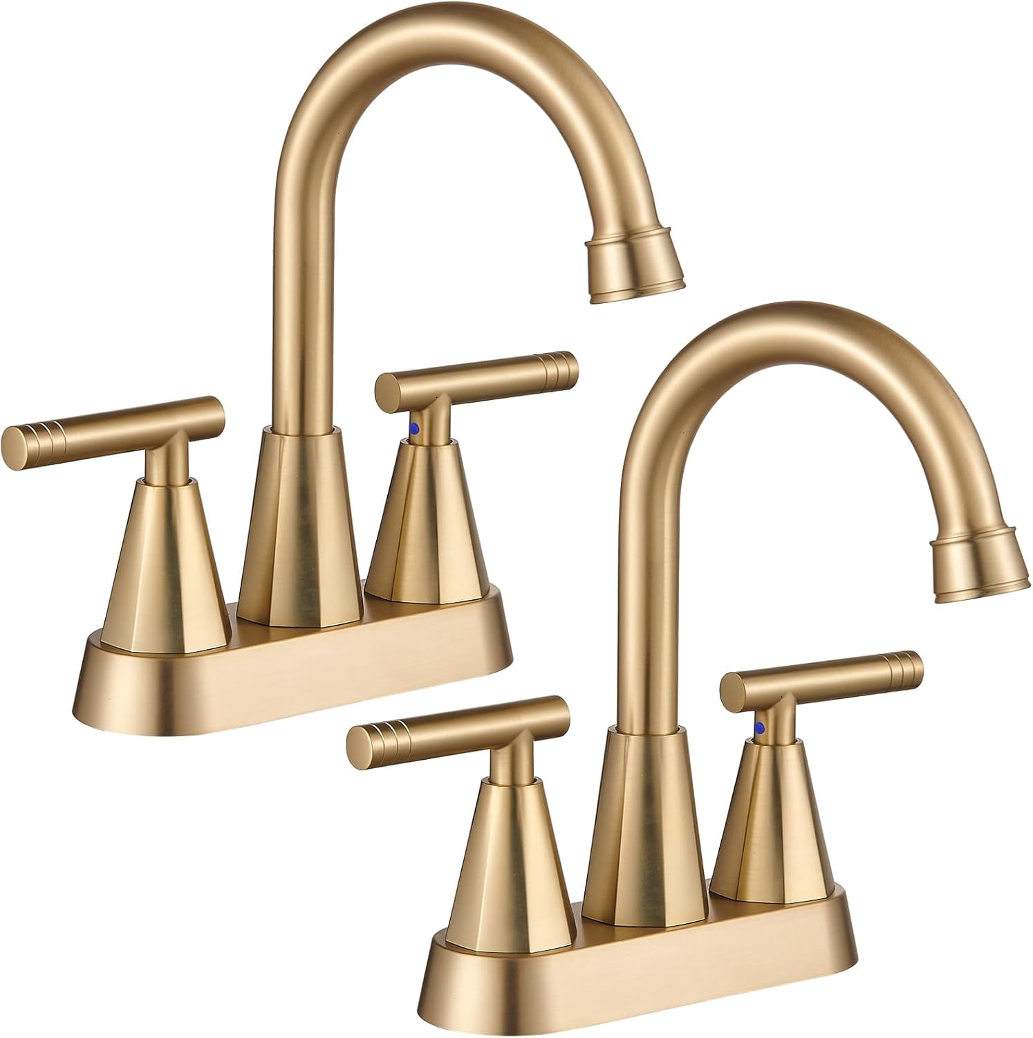 Bathroom Faucets for Sink 3 Hole, 4 Inch with Pop Up Drain and 2 Supply ...