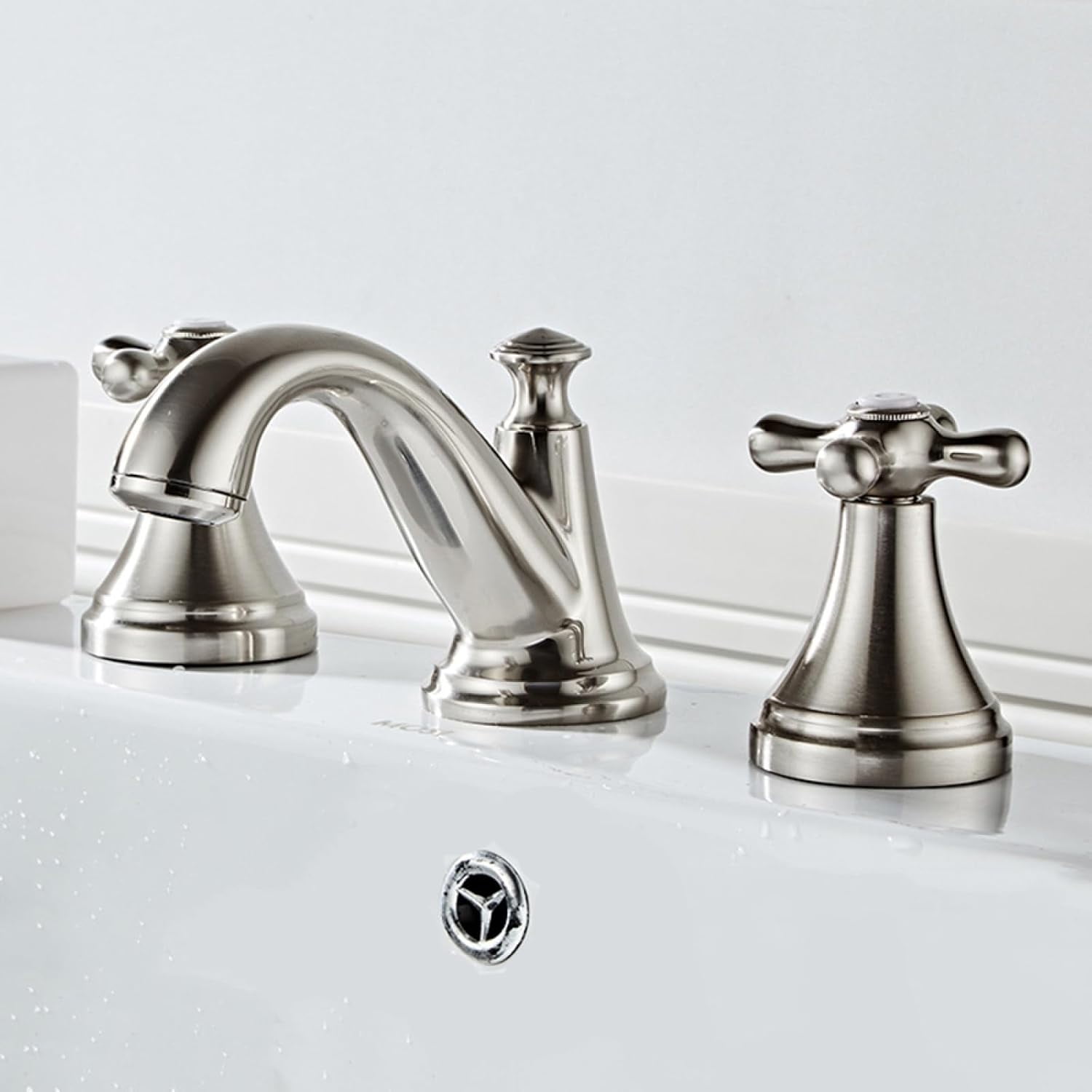 Bathroom Faucets for Sink 3 Hole,Faucet Bathroom Sink Brass,2-Handle ...