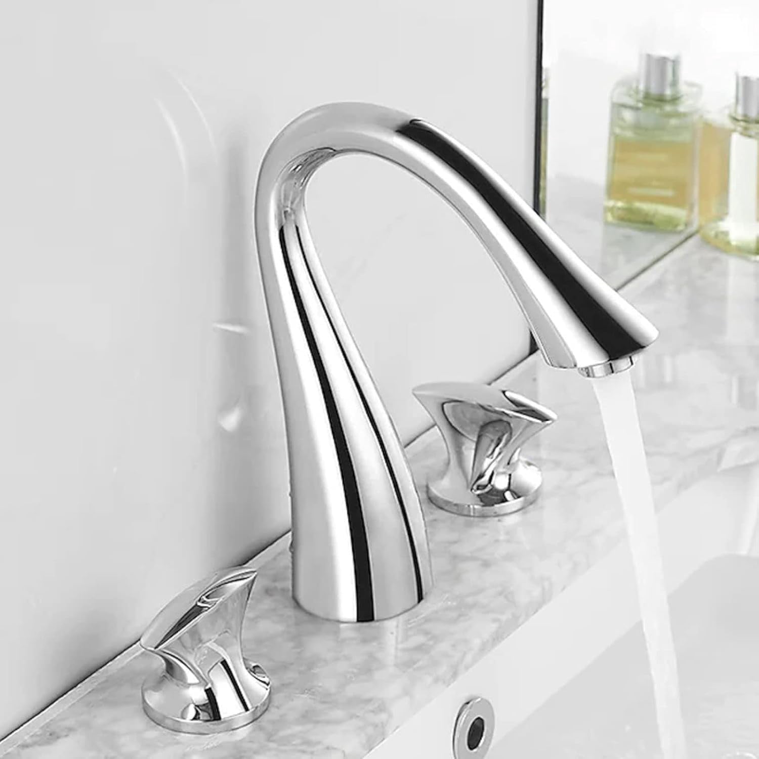 Bathroom Faucets for Sink 3 Hole, Vintage Brass Bathroom Sink Faucet ...