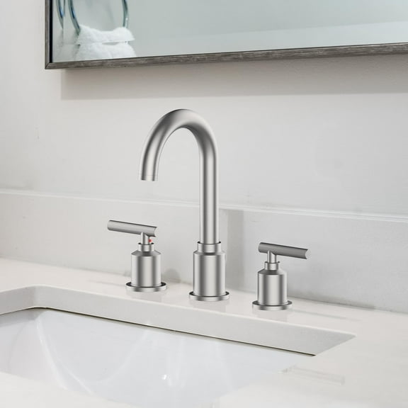 Bathroom Faucets for Sink 3 Hole, 4 inch Bathroom Sink Faucet with Pop ...