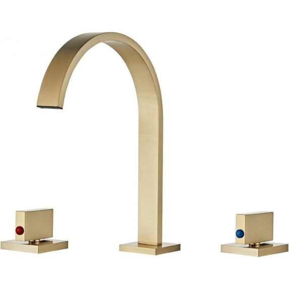 Bathroom Faucets for Sink 3 Hole,Double Handle Waterfall Vanity Faucets ...